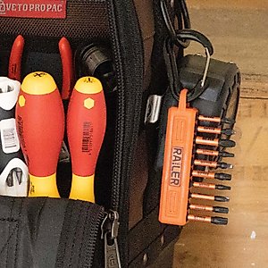Spanner Screwdriver Bit Set - Railer 5PC S2 Steel 2" Spanner Snake Eyes Impact Driver Bit Set With A Tool Storage Bit Holder & Carabiner