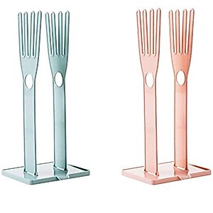 2 Pieces Kitchen Rubber Gloves Racks Drain Towel Storage Holders Home Cleaning Tool Drying Rack Sink Accessories