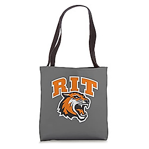 Rochester Institute of Technology RIT Tiger Stacked Logo Tote Bag
