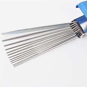 Herain Welding Tip Cleaner, Carb Carburetor Cleaner and Torch Nozzle Tip Cleaner Set for Cleaning Engine Carburetors, Gas Orifices, Sprinklers, Shower Heads(12 Wire Set Plus a Flat File) (1)