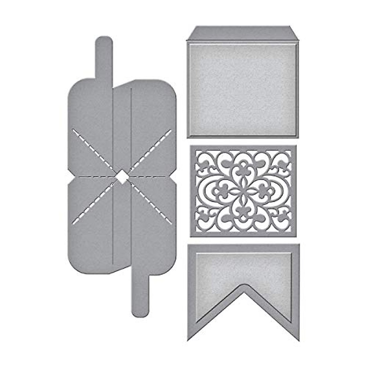 SPELLBINDERS PAPERCRAFTS, INC SHAPEABILITIES Dies BANR, 3D Interactive Pivot Banner