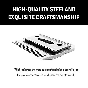 Replacement Blade for Wahl Clippers, Professional Precision 2 Holes Adjustable Hair Trimmer Parts Blades Compatible with Wahl 5 Star Series Cordless, Super Taper, Magic Clip Clipper for Barber