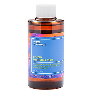 Good Molecules Glycolic Exfoliating Toner 120ml/4oz - Facial Toner and Exfoliant with Glycolic Acid for Even Texture and Tone - for Face with Hyaluronic Acid and Aloe to Moisturize and Soothe Skin