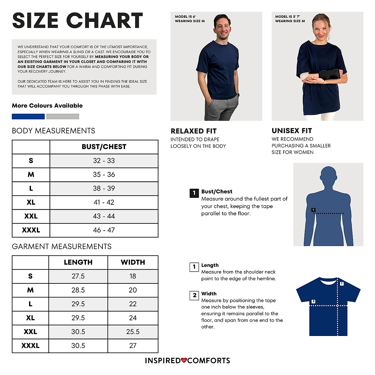 Uni-Sex Shoulder Surgery Recovery and Rehab Shirt with Discreet Shoulder Snaps(blue,XL)