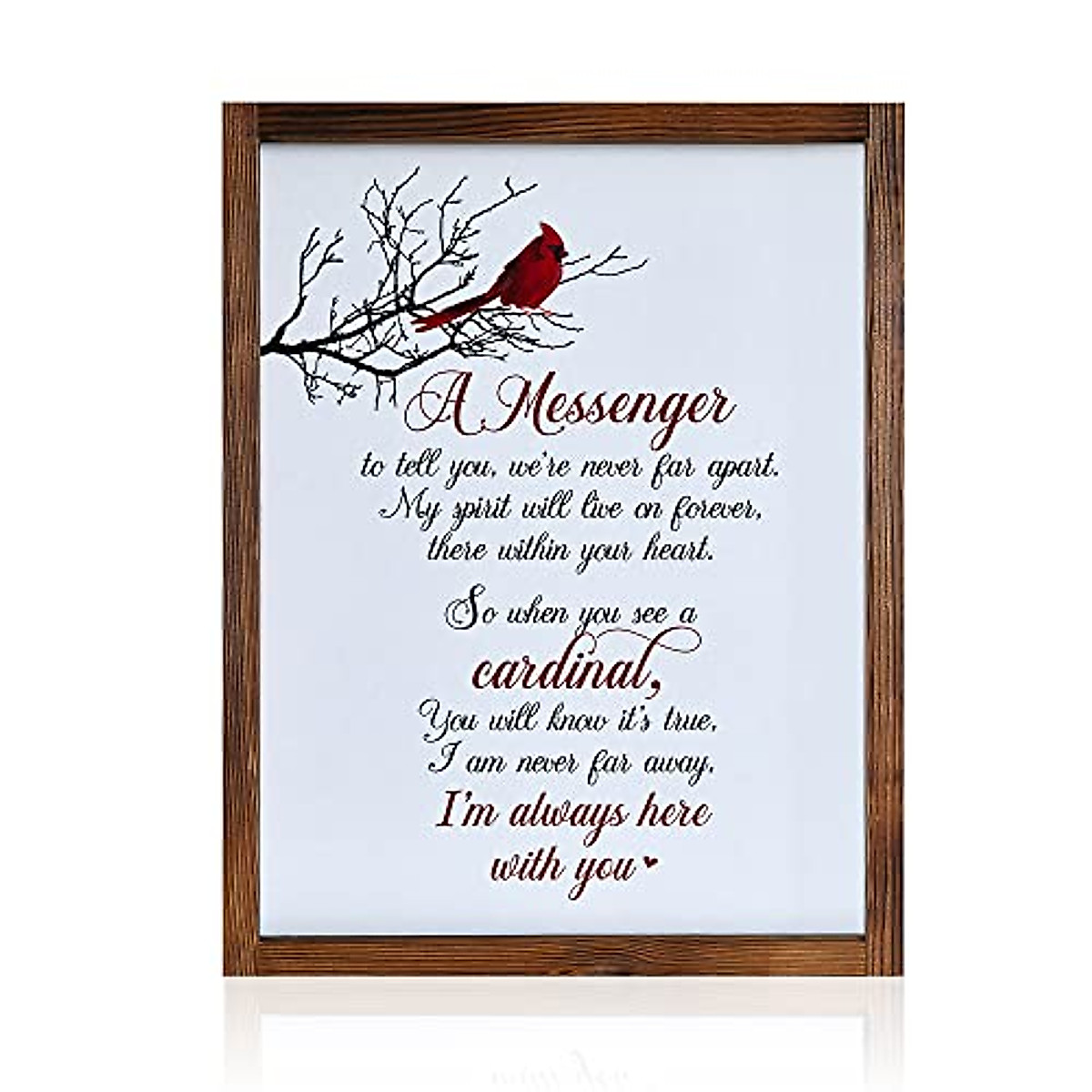 WOODEXPE Sympathy Gift Wood Memorial Plaque Memorial Gift for Loss of Loved One - A Messenger 14 X 11 Inches