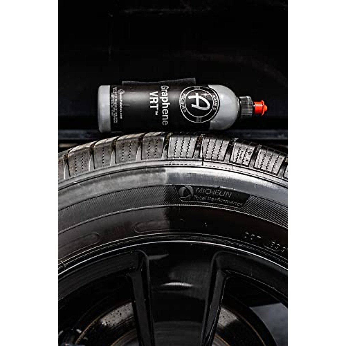 Adam's Graphene VRT 16oz Vinyl, Rubber, Tire & Trim Dressing - Durable UV Protection and Water Repellent - Graphene Ceramic Infused Formula - Dress Tires or Trim Without Worry of Slinging (16oz)