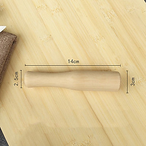 BESTONZON Wooden Muddler Cocktail Muddler Unvarnished Food Grinding Rod for Professional Bartender and Home Use, Mix and Smash Cocktail Ingredients - 14 x 3 x 3cm