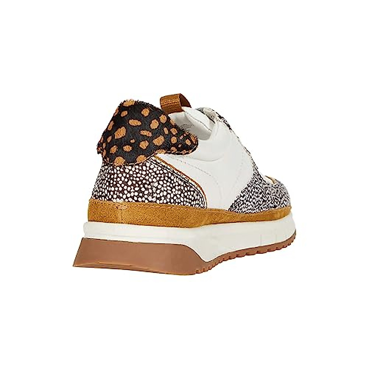 Madewell Kickoff Trainer Sneakers in Leather and Spot Mix Calf Hair Olive Grove Multi Spot Dot 10.5 M