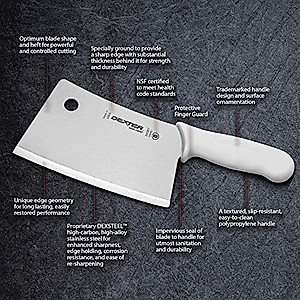 Dexter-Russell 7" STAINLESS Cleaver, S5387PCP, SANI-SAFE series, White