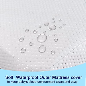 BBjixiang Baby Crib Mattress Premium Foam Toddler Bed Mattress with Waterproof and Removable Cover - 52"x28"x5" - Fits Standard Full-Size Crib and Toddler Bed