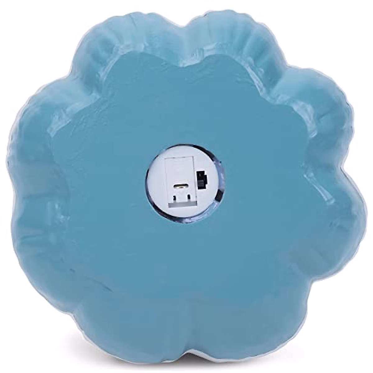 Elanze Designs Blessed White Teal Dip 8 inch Resin Stone Light Up Harvest Pumpkin