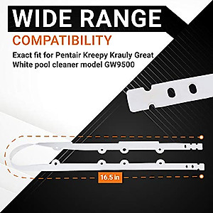 BlueStars [New] Ultra Durable GW9508 Pool Cleaner Vacuum Skirt Replacement Part Exact Fit for Pentair Kreepy Krauly Great White GW9500 and Dorado 360151 Automatic Pool and Spa Cleaner - Pack of 2