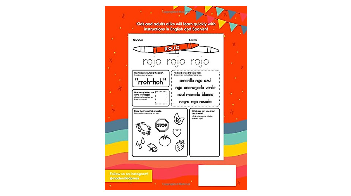 Spanish Workbook for Kids: Fun Learning Guide K-5