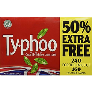 Typhoo tea bags (160Bags plus 80 Bags ) 480 teabags (Pack of 2)