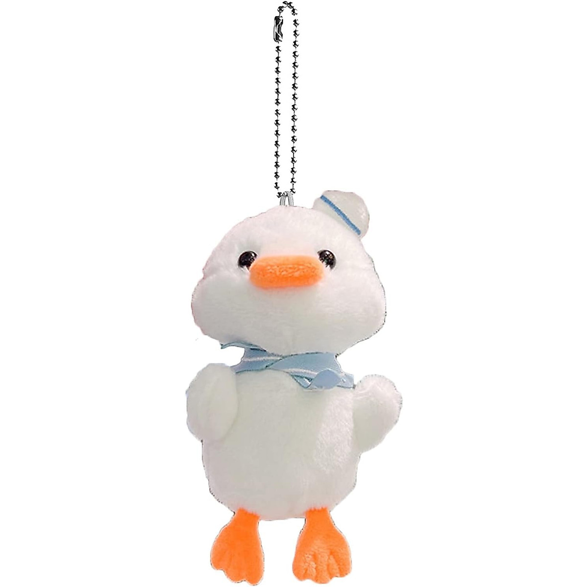 White 14cm Duck Plush Keychain,Soft Fully Filled Lovely Cartoon Animal Doll Hanging Ornament,Portable Stuffed Duck Doll Plush Key Backpack Pendant Kid Girl Gift Pendant Auto Decoration Auto Decoration