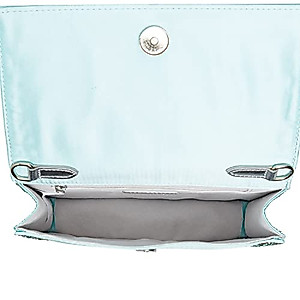 Betsey Johnson Rhinestone Flap Bag, Mint Floral