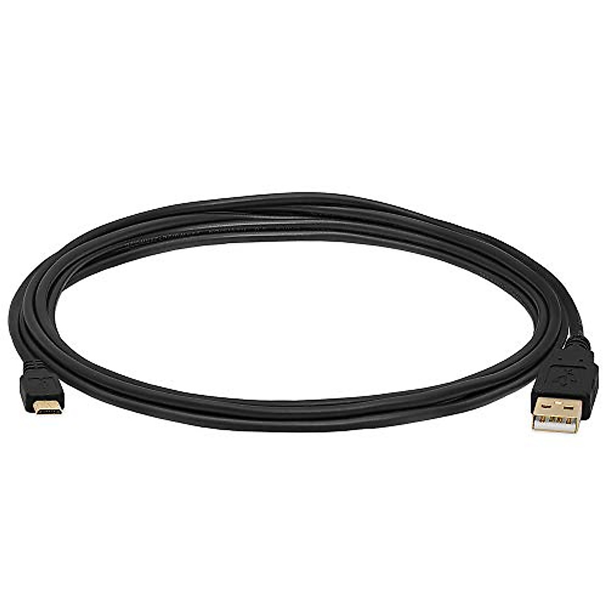 Cmple - 10FT Micro USB Cable Android Charger, High Speed USB to Micro USB Cable, USB 2.0 A Male to Micro B Male, Gold-Plated USB Charging Cable for Samsung, HTC, Tablet and more - 10 Feet Black