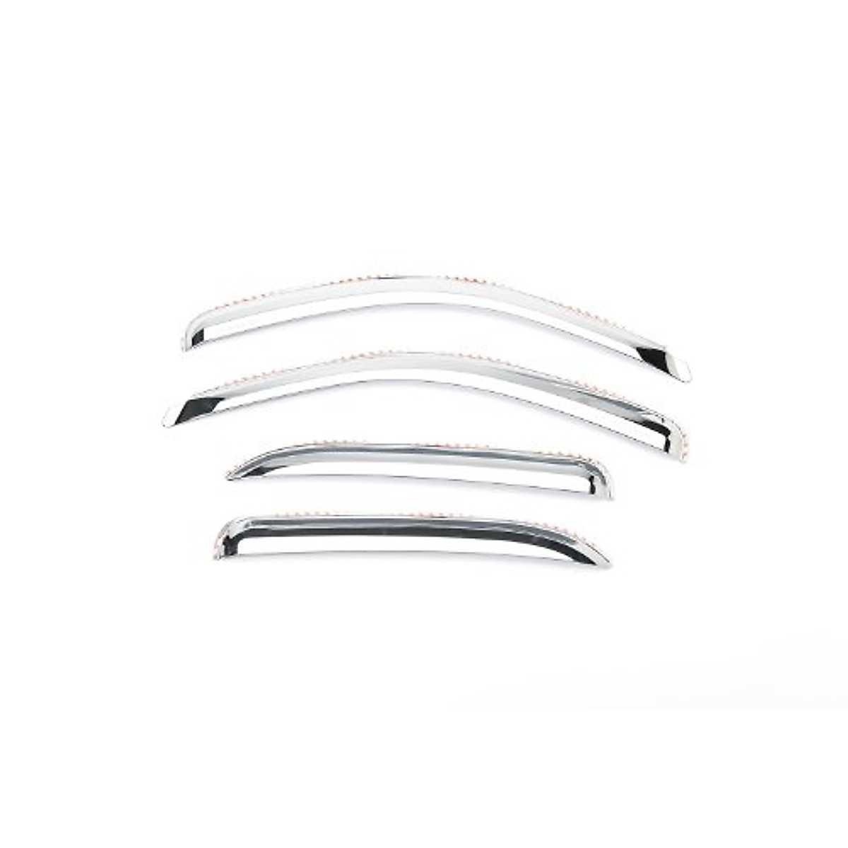 Putco Element Chrome Window Deflectors Fits Chevy Silverado/GMC Sierra 2014-2019 Double Cab - Set of 4 - in Channel Install