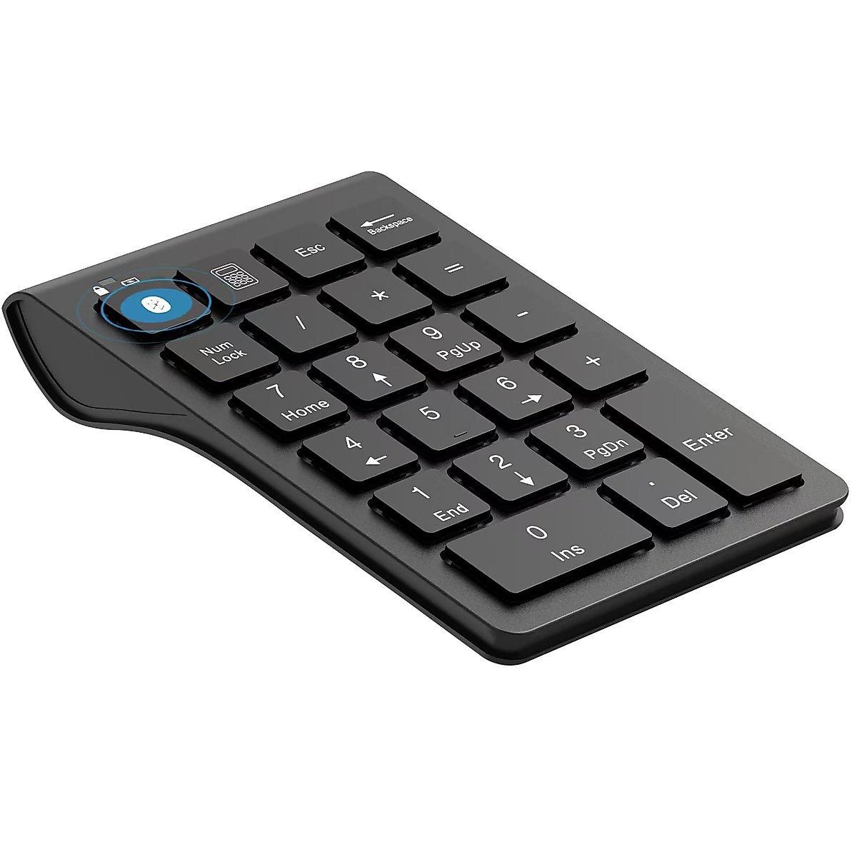 Bluetooth Number Pad Wireless & Wired 10 Key USB Keypad, Rechargeable Numpad for Laptops, Desktop, Computers Accessories Compatible with MacBook iPads ChromeBook EliteBook Notebook etc.