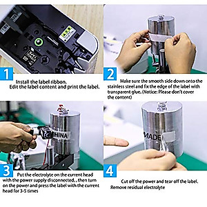 GREENCYCLE Compatible for Brother STE 161 1 1/2" (36 mm) x 3m Mobile Solution Stencil Label Tape for PT-3600, PT-530, PT-550, PT-9200DX, PT-9200PC, PT-9600, PT-9700PC Black on Clear,30 Pack