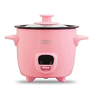 DASH Mini Rice Cooker Steamer with Removable Nonstick Pot, Keep Warm Function & Recipe Guide, Half Quart, for Soups, Stews, Grains & Oatmeal - Aqua