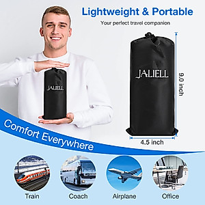 Upgrade Airplane Footrest - JALIELL 2 in 1 Adjustable Foot Hammock with Comfortable Base (Memory Foam), Portable Airplane Travel Accessories to Relax Your Feet, Reduce Swelling and Soreness