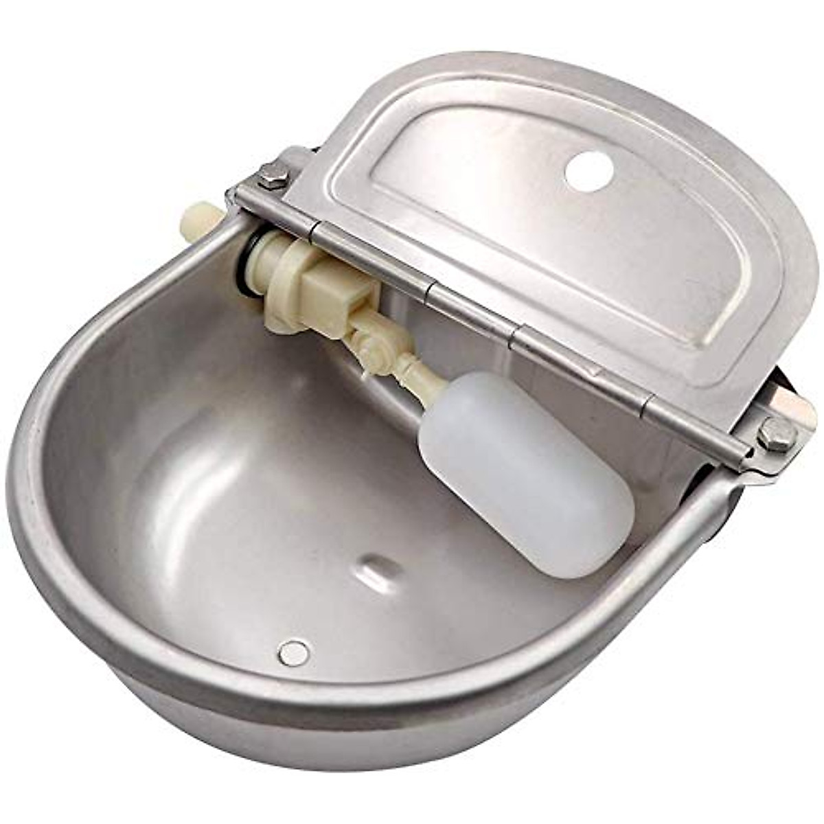 2 Pack Float Valve Stable Water Float Valve Shut Off 1/2" Stainless Steel Automatic Waterer Bowl Fill Feed Water Trough Horse Cattle Sheep Pig Dog Water Float Valve