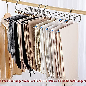 Non Slip Stainless Steel Multifunctional Pants Rack 1 Pack