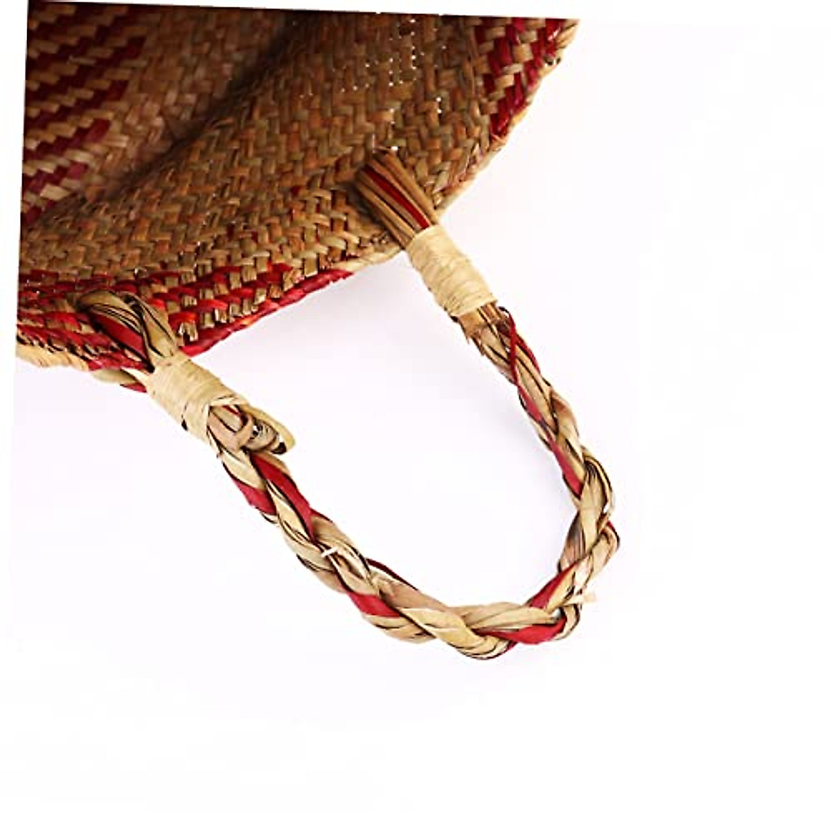 BUGUUYO Arched Flower Basket Bamboo Red