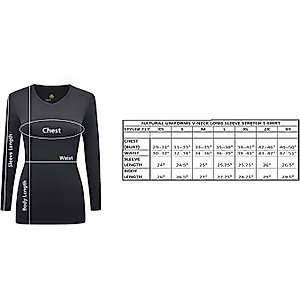 Natural Uniforms Women's Long Sleeve V-Neck T-Shirt Under Scrub (Light Green, Large)