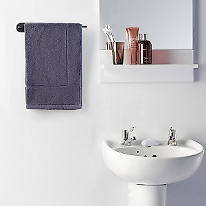 SpiCere Paper Towel Holder Under Cabinet, Adhesive or Wall Mount for Kitchen, Stainless Steel, Black