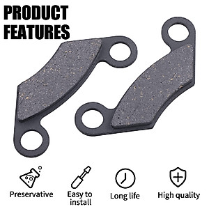 MWMNUN Front and Rear Brake Pads Compatible with Polaris Sportsman 850 800 550 500 X2 XP Touring 2009 2010 2011 2012 2013 2014 2015 2016 2017 2018