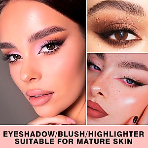 DE'LANCI Soft Pink Brown Eyeshadow Palette, 12 Colors Matte Shimmer Nude Rose Gold Neutral Eyeshadow Pallet for Natural Smoky Eye Look, Long Wear Naked Brown Shade for Women, Ultra-Blendable,Talc Free