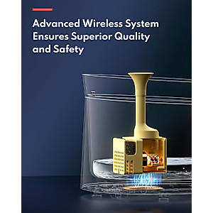 Homerunpet Cat Water Fountain Porcelain-Tray with Self-Cleaning Wireless-Pump, Ultra Quiet Pet Water Fountain for Cats and Dogs, Easy to Clean and Assemble, Filters Included, Smart LED Light, 68oz/2L