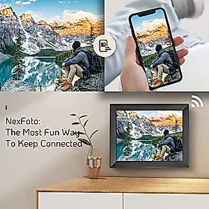 NexFoto 32GB Large 15 inch Digital Picture Frame, Wi-Fi Digital Photo Frame, Wall-Mountable, Instantly Share Photos Videos via App or Email, Gift for Grandparents