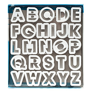 Ateco Alphabet Cookie Cutter Set,White 2-Inches
