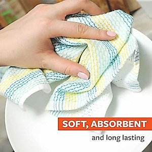 Full Circle Tidy 100% Organic Cotton Dish Cloths, Set of 3, Spring Green