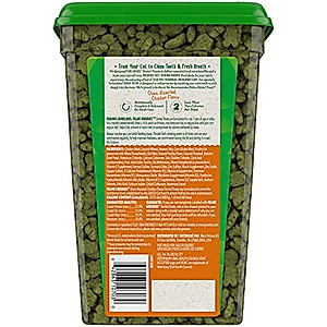 FELINE GREENIES Natural Dental Care Cat Treats Oven Roasted Chicken Flavor, 21 oz. Tub