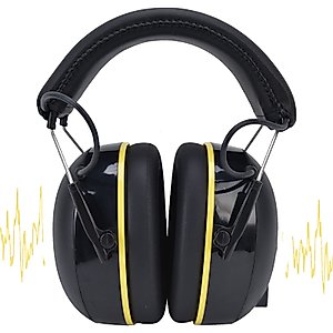Hearing Ear Muffs, Bluetooth 5.0 Ear Defenders Noise Canceling Hearing Protector Voice Control Over the Earmuff for Shooting Mowing Construction