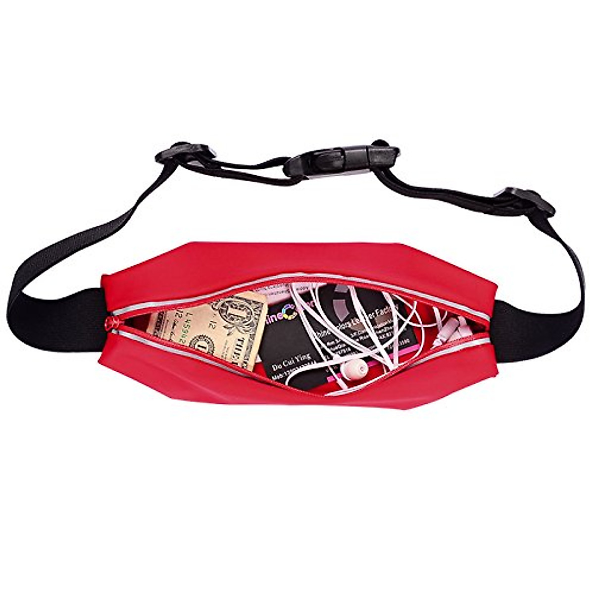 SumacLife Sport Running Waist Belt Fanny Pack Wallet Pouch Bag for LG G6, G5, V20, V10, Stylo 3 Plus, Stylu 3, X Venture, Harmony, K20 V, K10, X Power2 (Red)