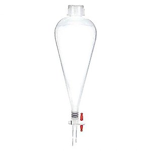 Separating Funnel, 500ml - Polypropylene - Polypropylene Stopcock, PTFE Plug - Leak-Proof Screw Cap, Plastic Separatory Funnel- Aggstrom