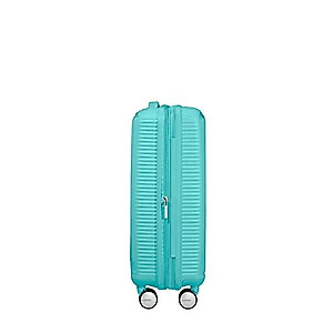 American Tourister Unisex_Adult Soundbox, Blue (Poolside Blue), Spinner S EXP (55 cm-41 L)