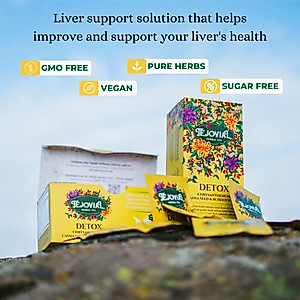 Tejovial Chrysanthemum Cassia Seed Tea Bags – Natural Liver Cleanse Detox & Repair Tea with Burdock Root, Osmanthus, Goji Berries, Honeysuckle –18 Herbal Tea Bags, 4.13 Oz Sugar Free Liver Detox Tea