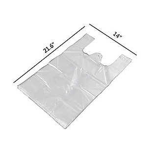 Begale 480 Count Plastic T-Shirt Shopping Bags, Reusable Carryout Bags