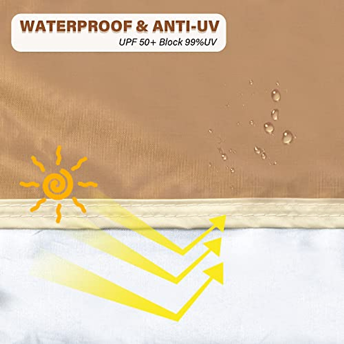 AIGOCANO Canopy Tent,Outdoor 10x10 Pop Up Canopy, Instant Tents for Parties with Roller Bag,4 Sandbags,Portable Easy Up Canopies (Brown)