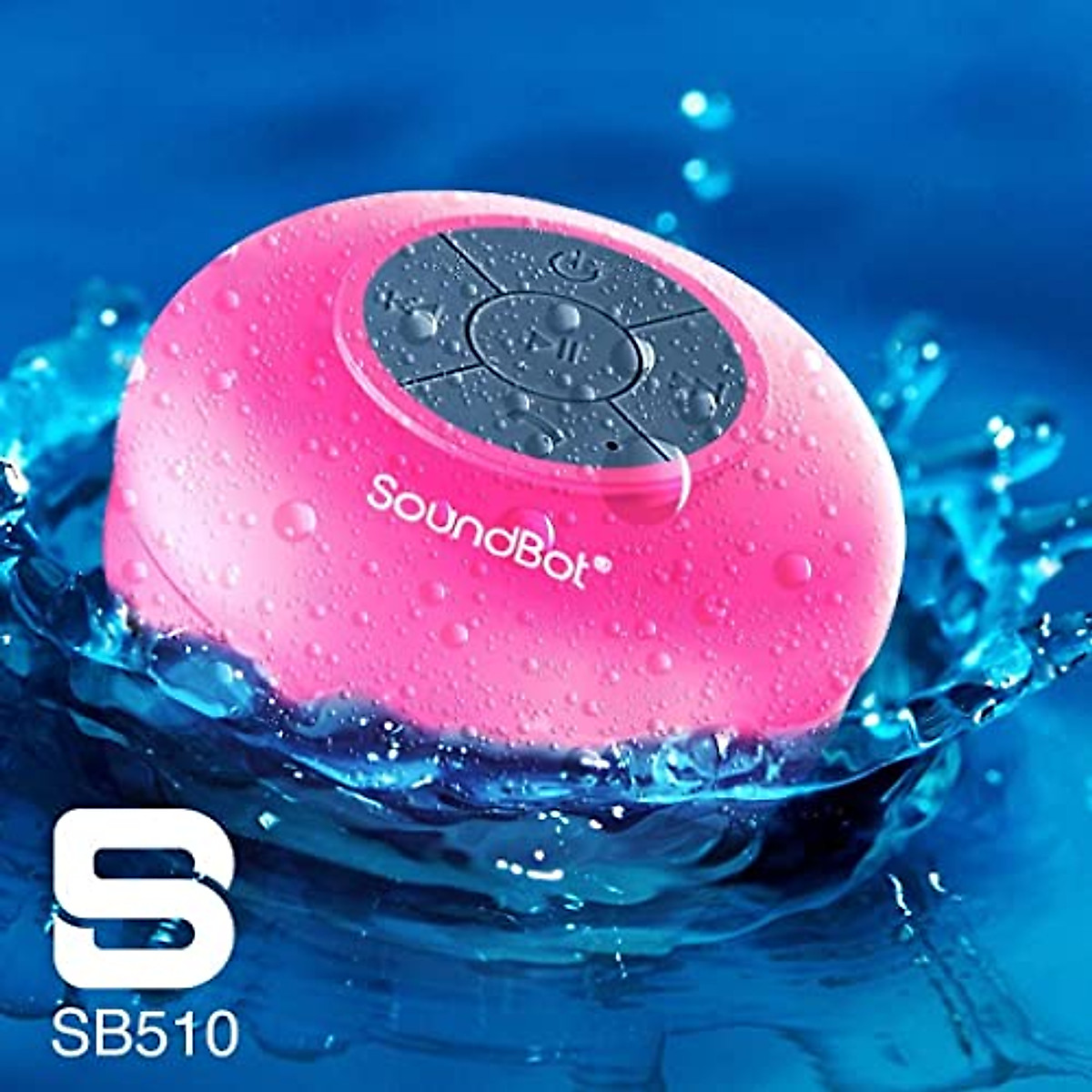 SoundBot SB510 Bluetooth Wireless Shower Speaker (Pink)
