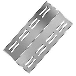 Folocy 15 x 7-13/16" Stainless Steel Grill Heat Plates Tent Shield Burner Cover, BBQ Gas Grill Replacement Parts for Charbroil 463742111, Patio Chef SS42, SS54, Grill Chef PR364, Grand Hall REGAL04CLP