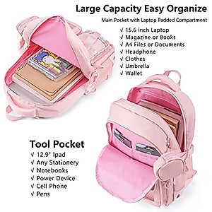 TOTEXISAP Cute Backpacks for Girls, Pink Kawaii Girls Backpack, Large School Bag for Kids, Book Bag for Elementary School, Mochila Para 5.6.7.8.9.10 Niñas