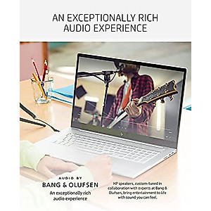 New HP Envy 17 Laptop, 17.3'' FHD Touchscreen Display, Intel Core i7-1165G7, 32GB RAM 1TB PCIe NVMe M.2 SSD+1TB HDD, Wi-Fi, Bluetooth, Webcam, Backlit Keyboard, Fingerprint Reader, Silver