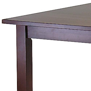 Winsome Parkland 38.98-inch x 33.86-inch x 33.86-inch Wood Square High/Pub Square Table, Antique Walnut (94134)